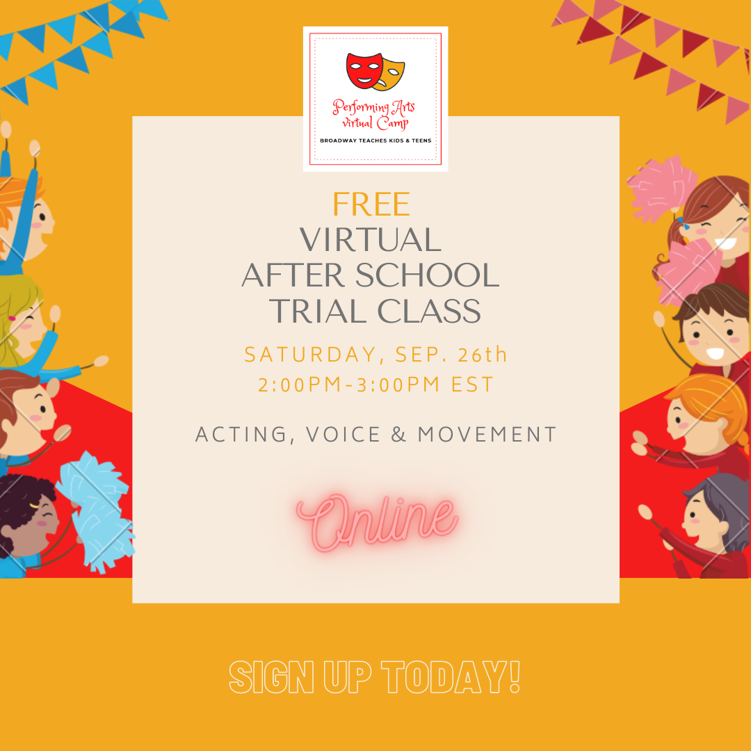 FREE Performing Arts Virtual Class with Broadway Artists - Acting ...