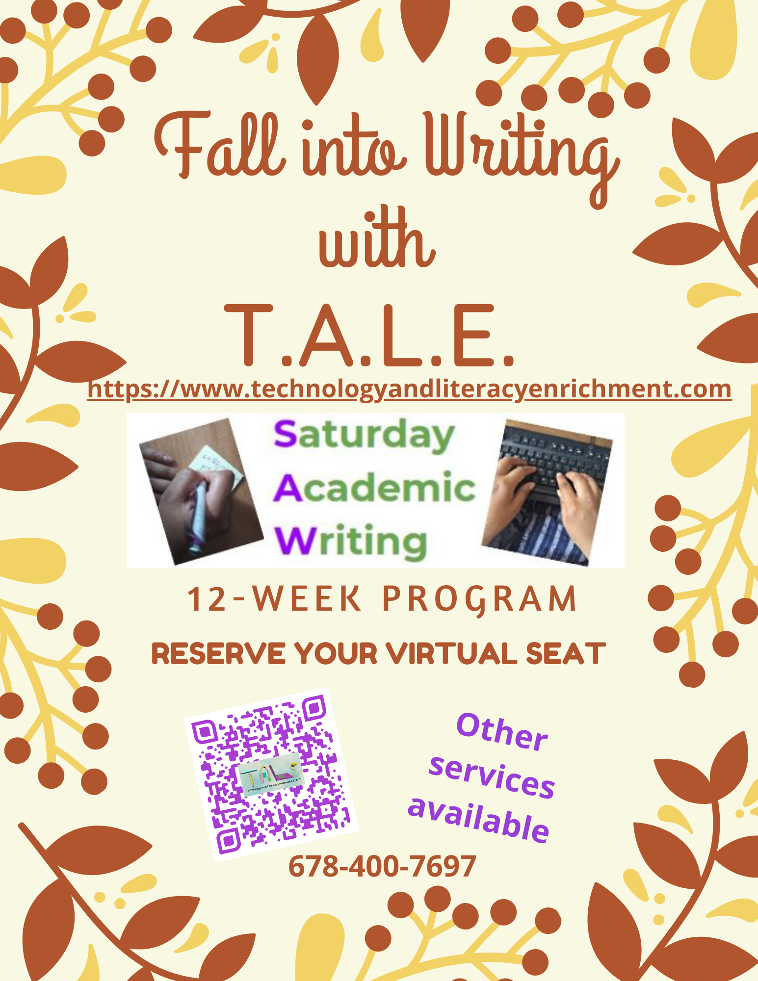 Fall Into Writing Pre-registration | Kids Out and About Rochester