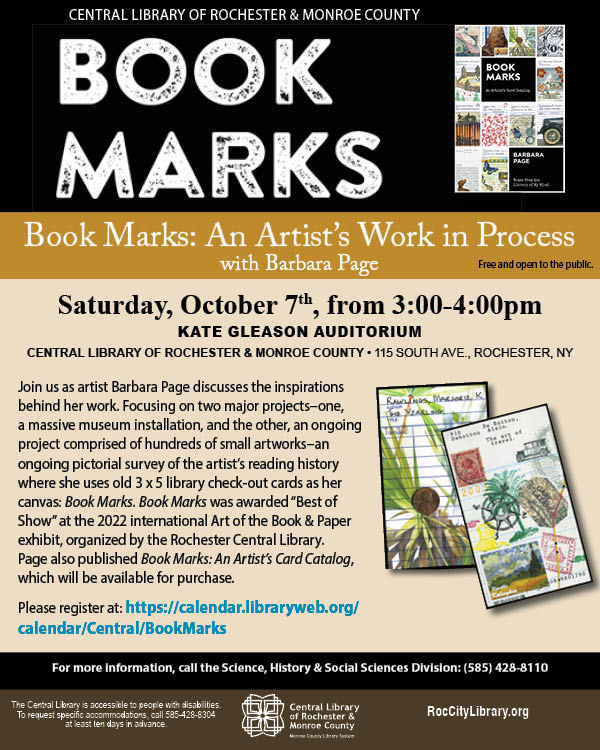 Book Marks: An Artist’s Work in Process with Barbara Page | Kids Out ...
