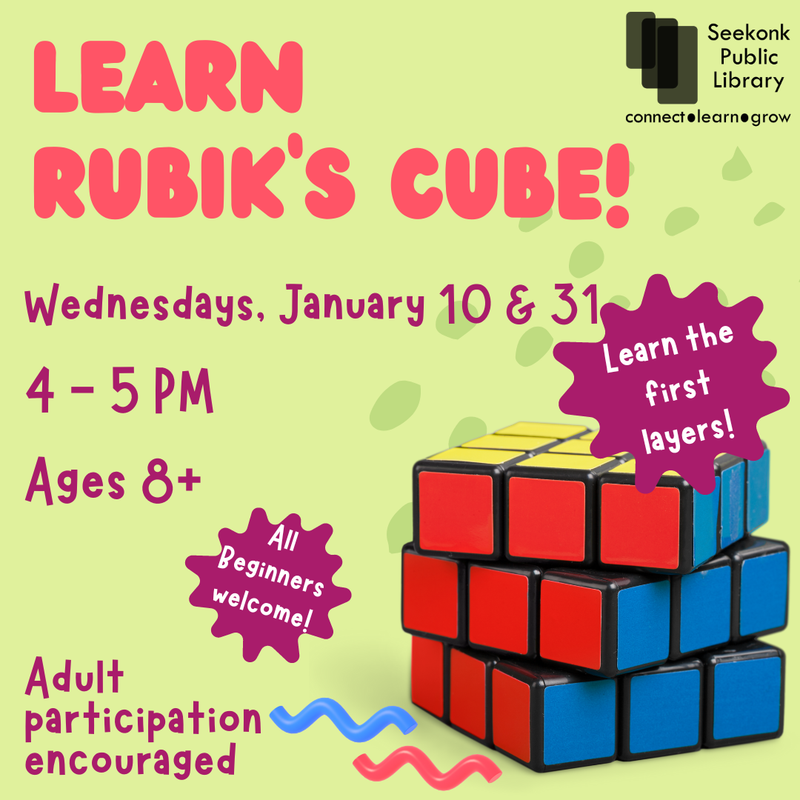 Learn Rubik's Cube ( Ages 8 +) - At Seekonk Public Library | Kids Out ...