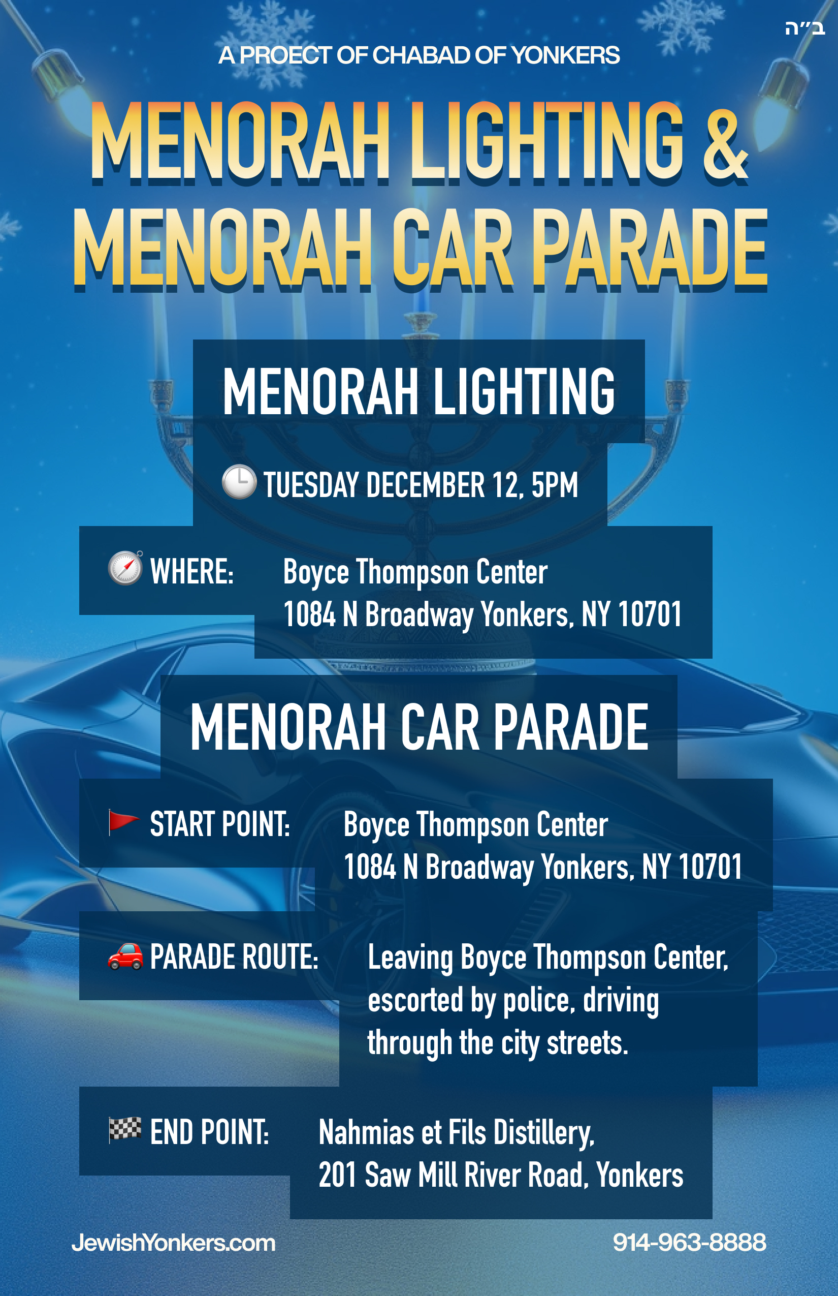 Menorah Lighting @ Boyce Thompson Center follwed by Menorah Car Parade ...